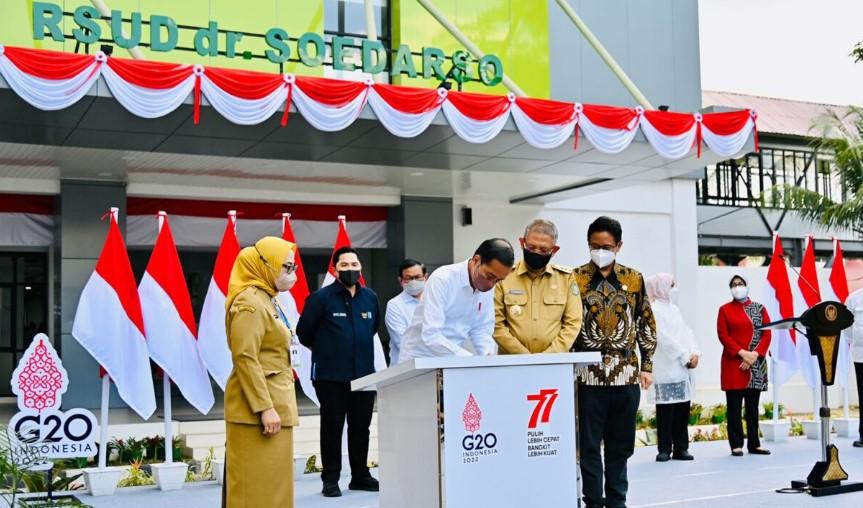 Resmikan Tower Baru RSUD Soedarso, Presiden Tekankan Pentingnya ...